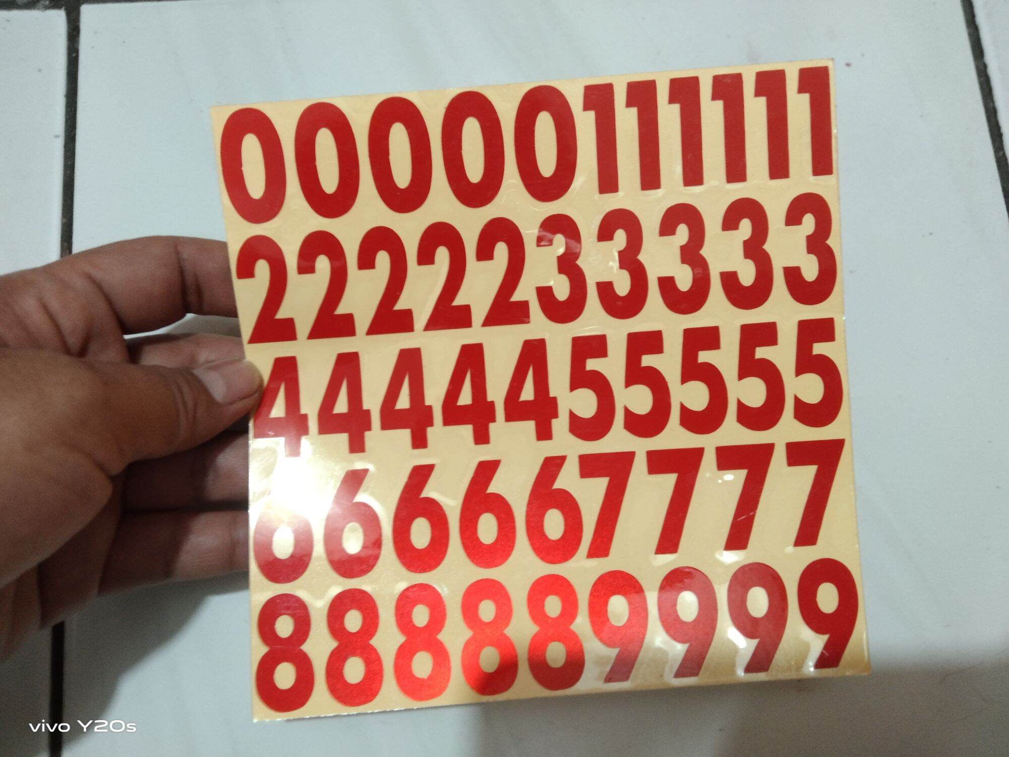 Stiker Cutting Angka ( 15 x 15 ). | Lazada Indonesia