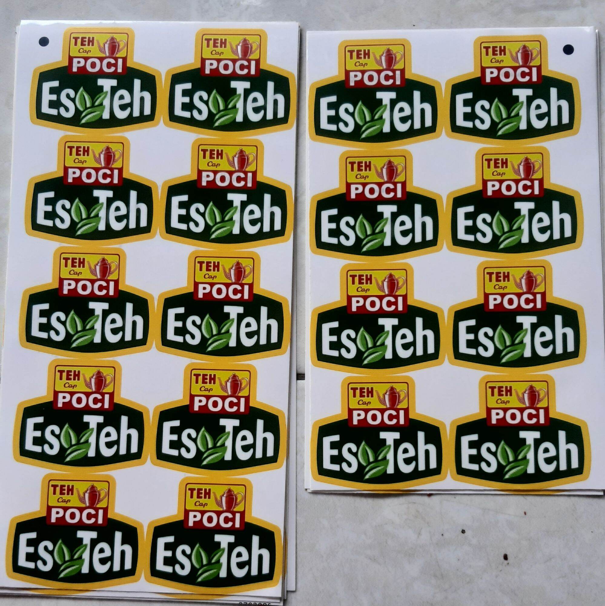 sticker es teh poci(100 pcs)belum dipotong/cuting | Lazada Indonesia
