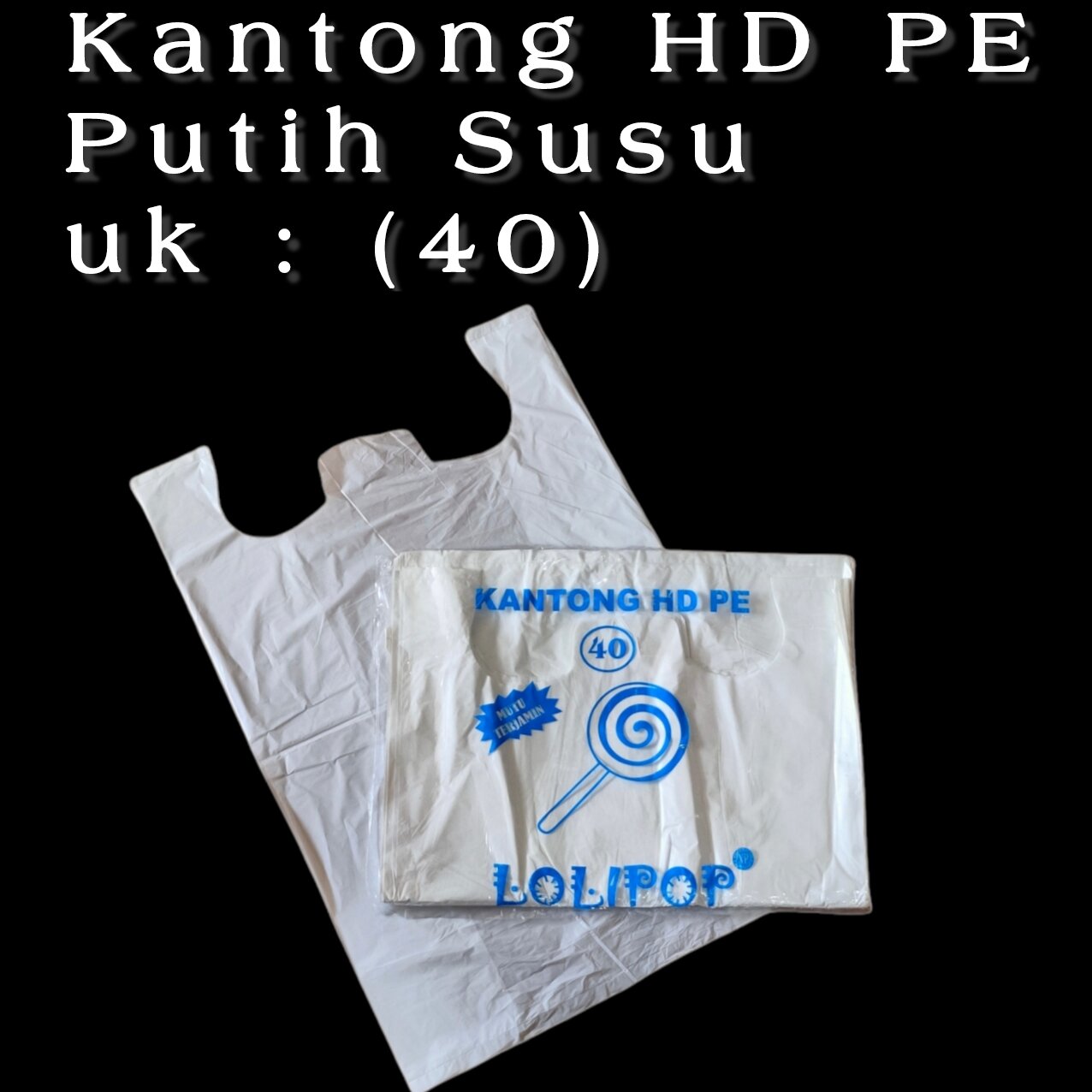kantong kresek putih susu tebal size 40 cm / plastik putih susu ...