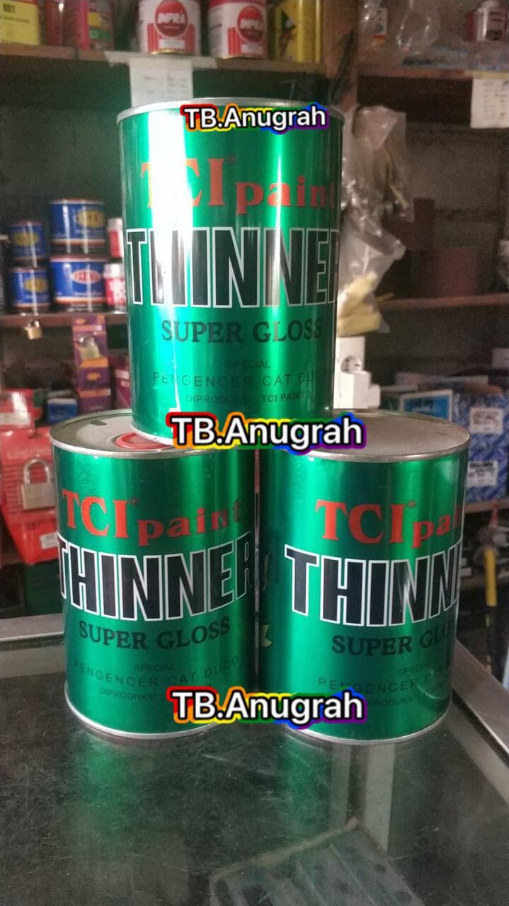 THINNER 1 LITER SUPER GLOSS TCI Thiner Pengencer cat minyak besi Kayu Tiner Tinner Royal king ...