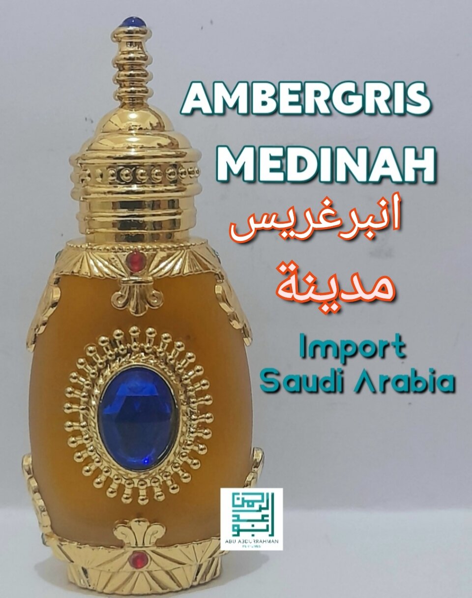 MINYAK wangi AMBERGRIS MEDINA produk mecca botol mewah Import saudi ...