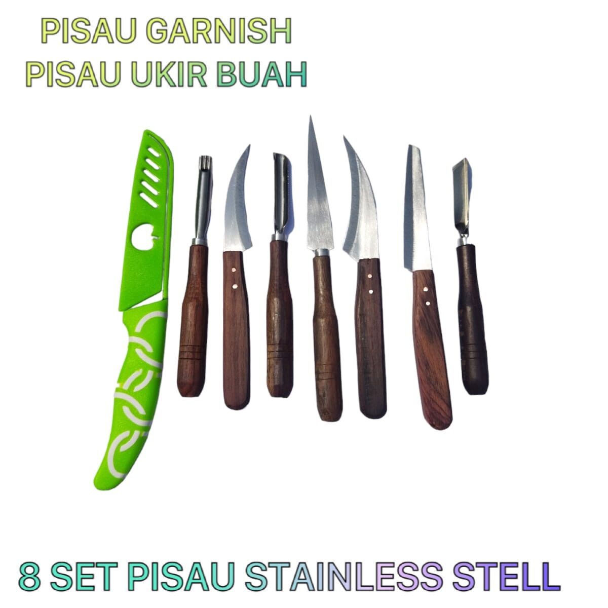 PISAU UKIR BUAH STAINLESS 1 SET - PISAU GARNISH PISAU TUMPENG | Lazada ...