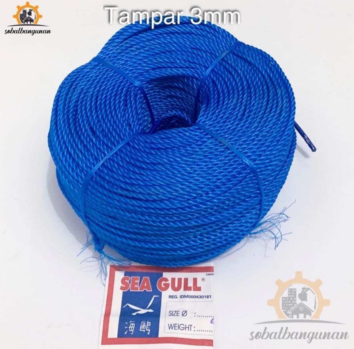 ECER 1 Meter TALI TAMPAR PLASTIK 3MM SEAGULL (HARGA PER 1 METER) / TALI TAMBANG PLASTIK | Lazada ...