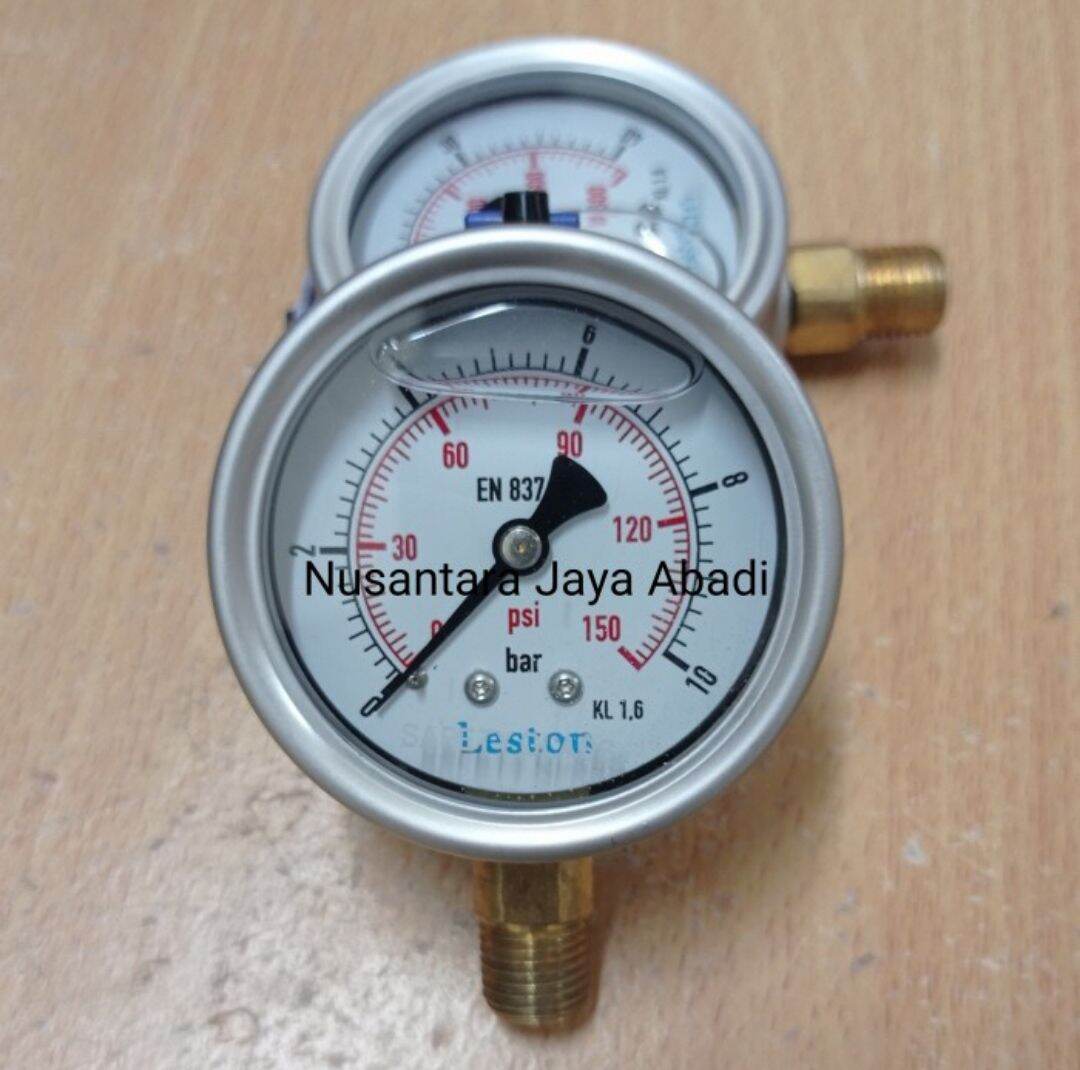 Pressure Gauge Raket Stainless 2 1/2 " inchi 10 Bar 150 Psi Safety ...