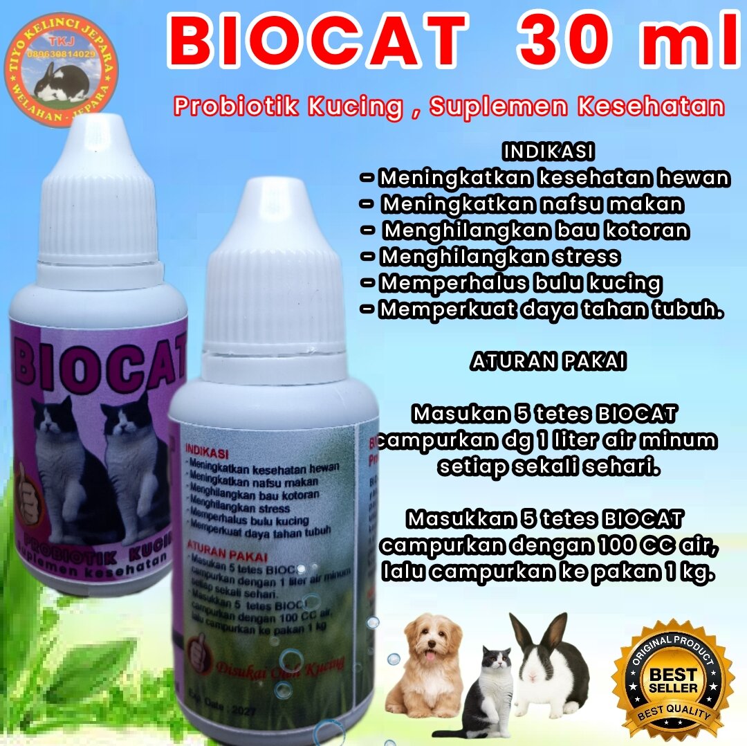 BIOCAT 30 ml probiotik kucing untuk meningkatkan kesehatan dan bebas ...
