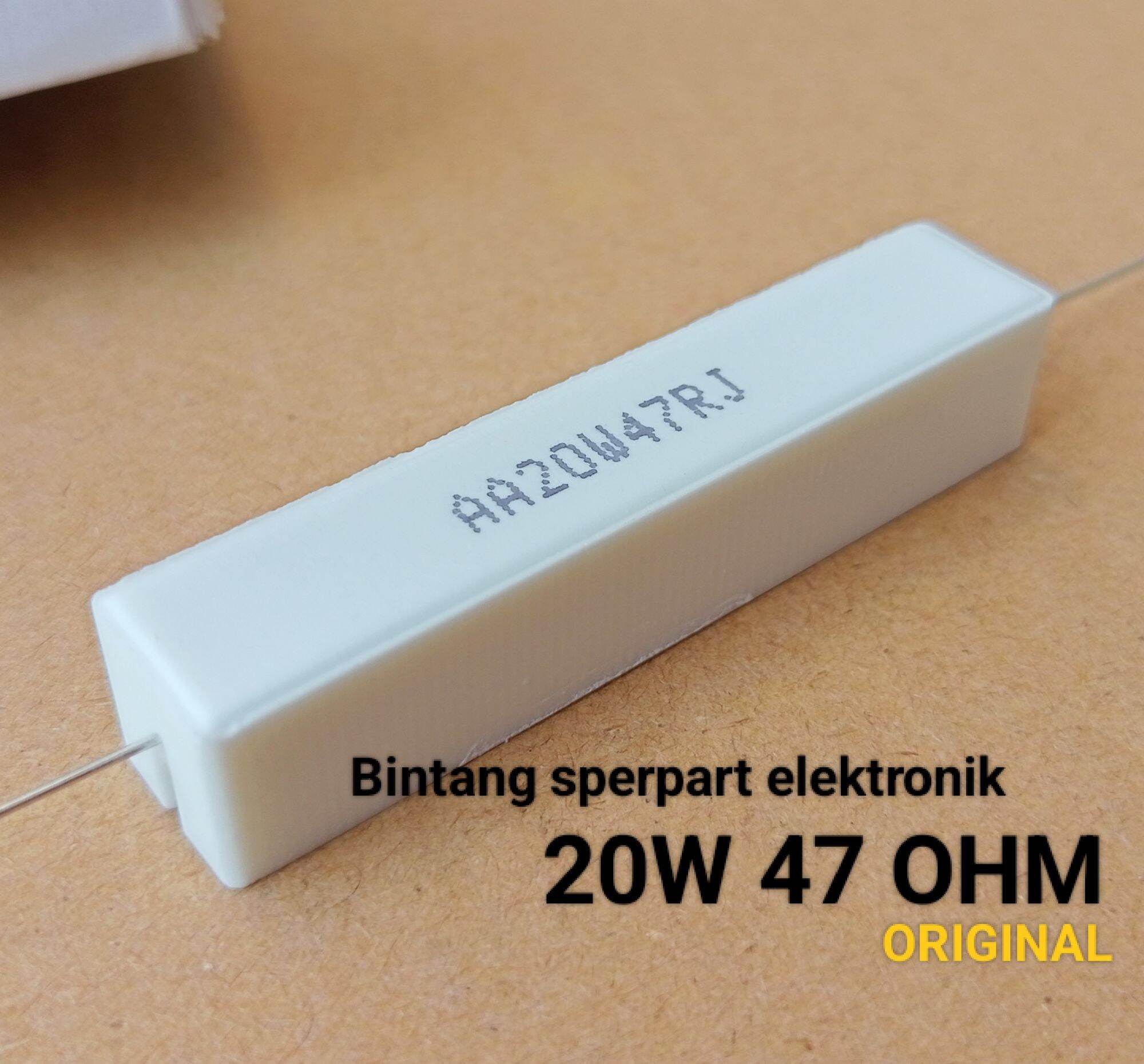 RESISTOR KAPUR 20WATT 47 OHM RESISTOR 20W 47OHM RESISTOR 20 WATT 47 OHM ...