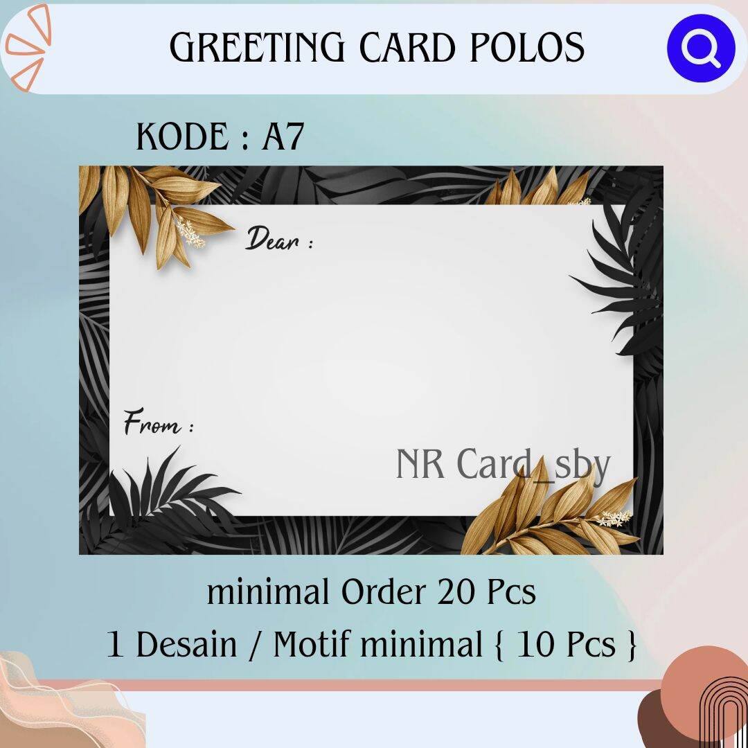 ( 15Pcs / 20Pcs )GREETING CARD POLOS || GIFT CARD || KARTU UCAPAN POLOS ...