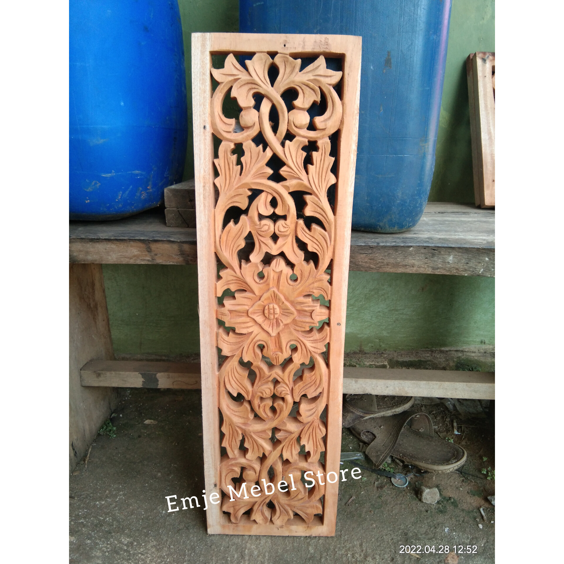 ragam hias jepara ornamen motif madura ukiran dinding kayu mahoni ...