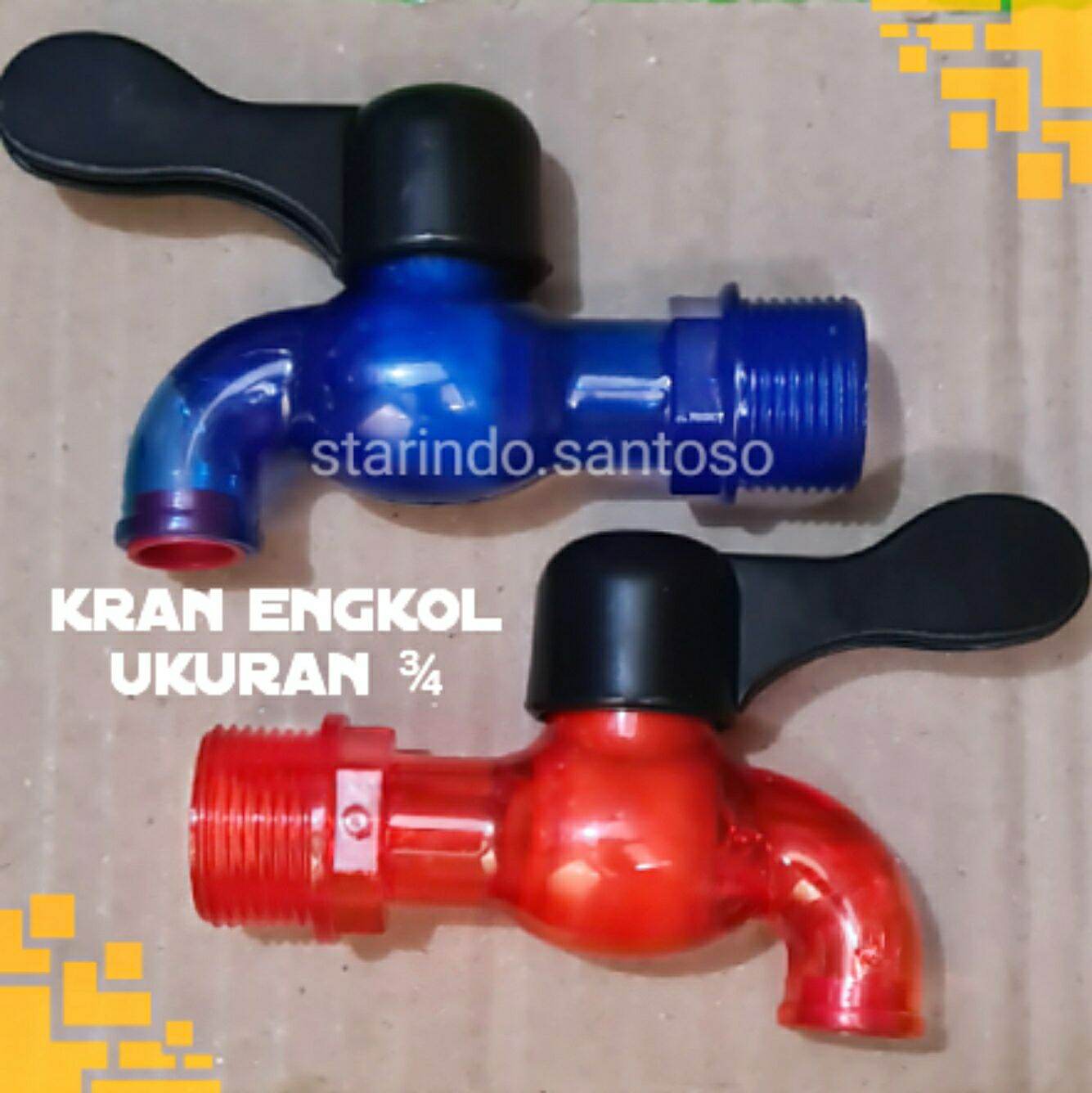 KRAN ENGKOL PVC 3/4 1/2 transparan lotus pipa air tembok | Lazada Indonesia