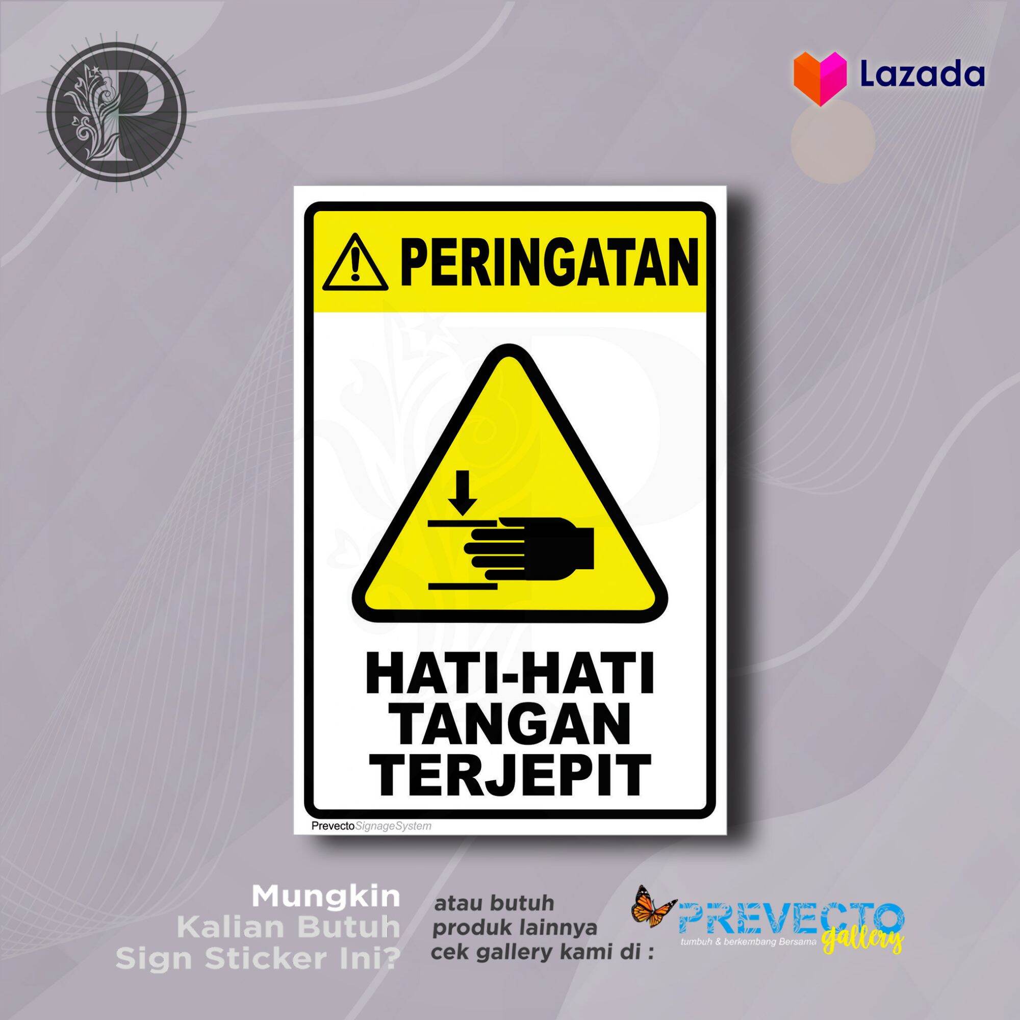 Stiker Safety Sign K3 Rambu Hati-hati Tangan Terjepit Sticker Vinyl ... Stiker Safety Sign K3 Rambu Hati-hati Tangan Terjepit Sticker Vinyl ...