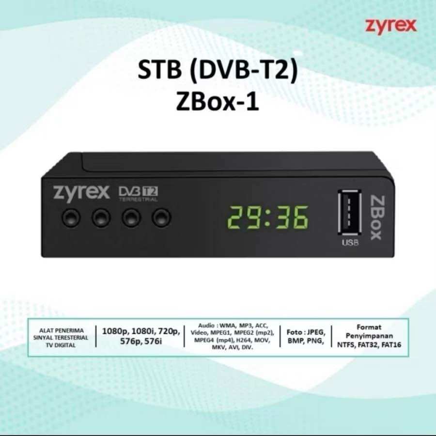 SET TOP BOX ZYREX STB TV DIGITAL DVB T2 SNI GARANSI RESMI FULL HD ...
