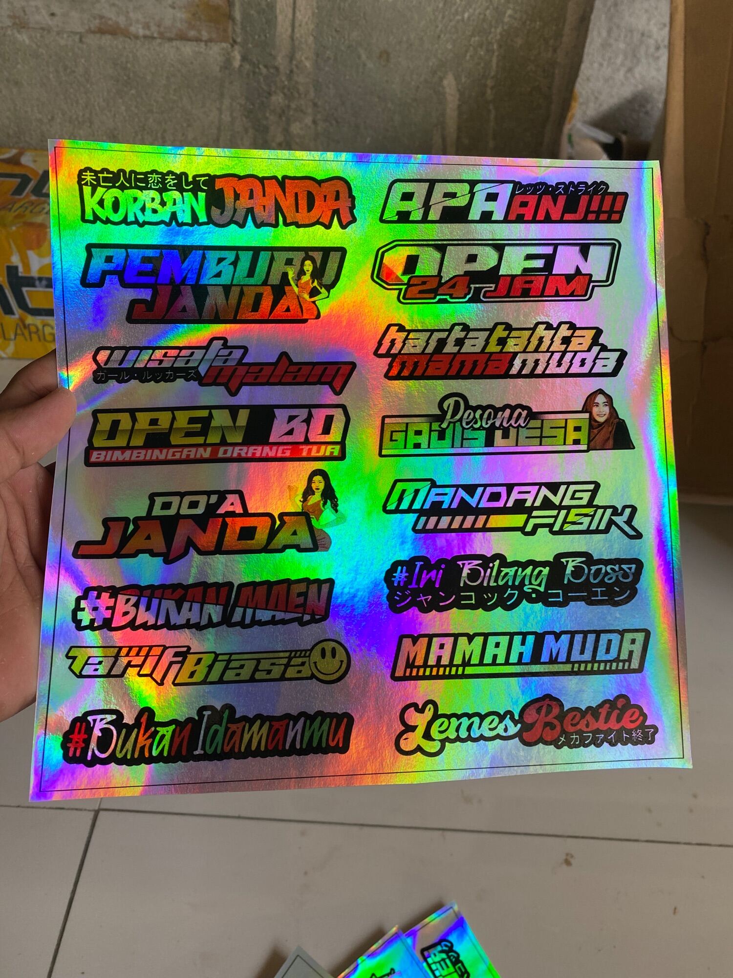 STIKER PACK KATA KATA HOLOGRAM / STIKER PACK KATA KATA RACING / STIKER ... STIKER PACK KATA KATA HOLOGRAM / STIKER PACK KATA KATA RACING / STIKER ...