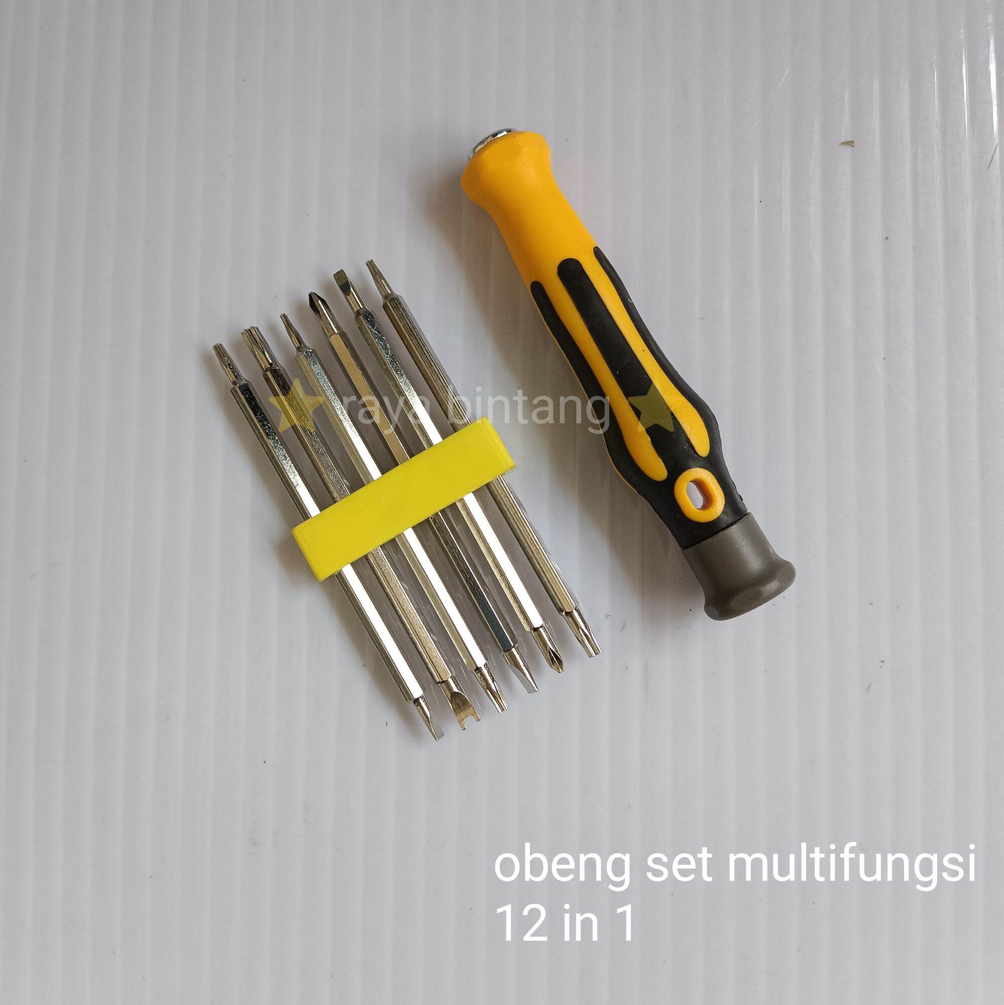OBENG SET 12 in 1 universal multifungsi 12in1 hex | Lazada Indonesia