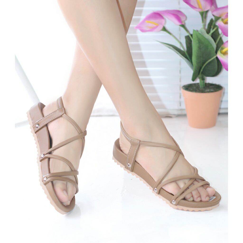 Sendal wanita puyu krakter tali nyaman dipakai | Lazada Indonesia