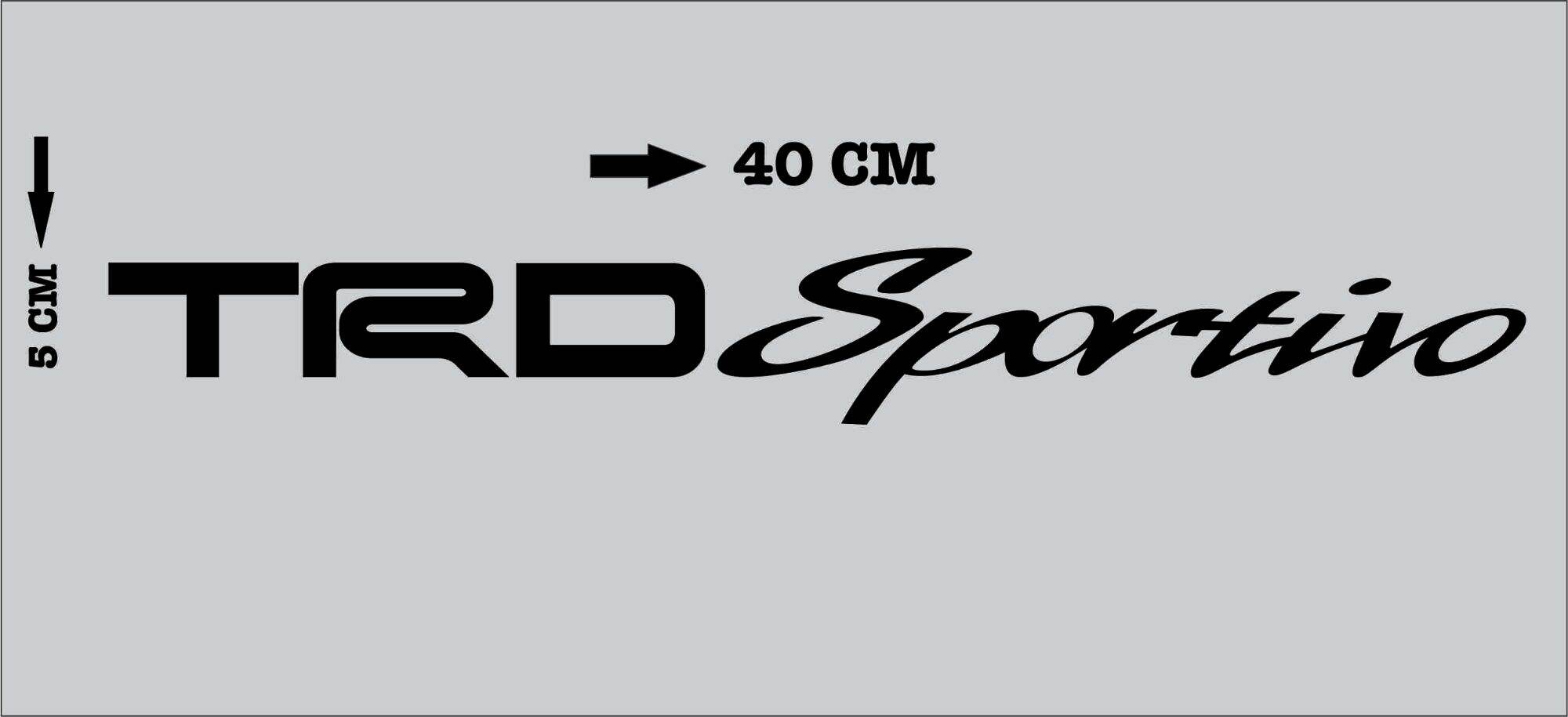 CUTTING STICKER TRD SPORTIVO UKURAN 40 X 5 CM | Lazada Indonesia