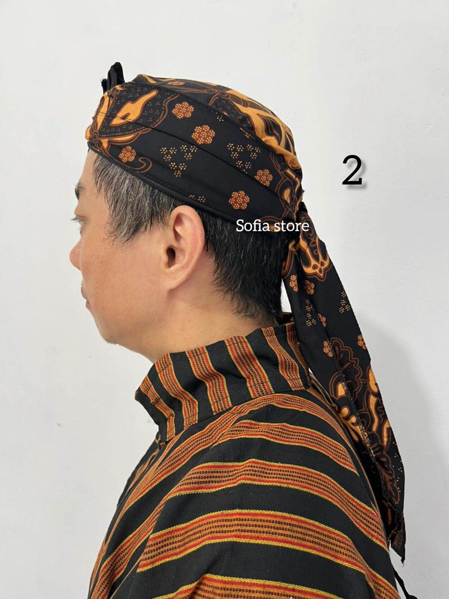 Topi Tradisional Karnaval Blangkon Adat Jawa Sunda Model Udeng Motif ...