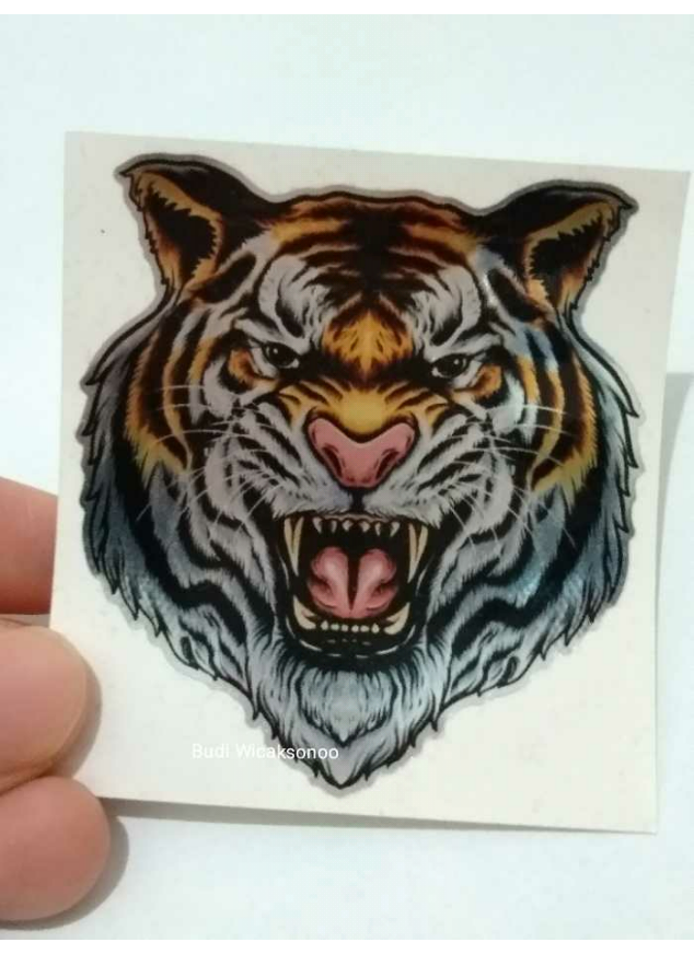 Stiker Motor Kaca Mobil Sticker Macan Harimau Laptop Notebook Casing Hp ...