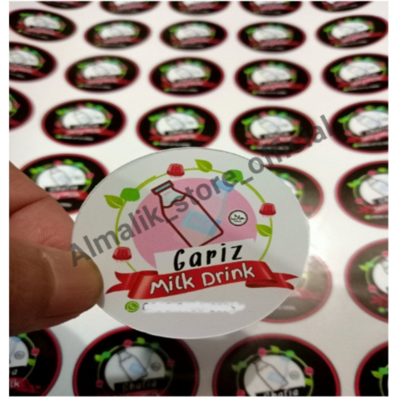 Cetak Sticker Label Transparan Bening Custom Label Cup Minuman Anti Air ...