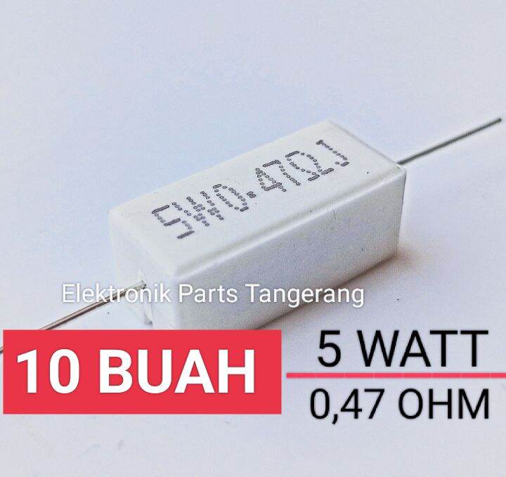 (10 BUAH) RESISTOR 5W 0.47 OHM RESISTOR 5WATT 0.47 OHM RESISTOR 5W 0,47 OHM 5WATT 0,47 OHM ...