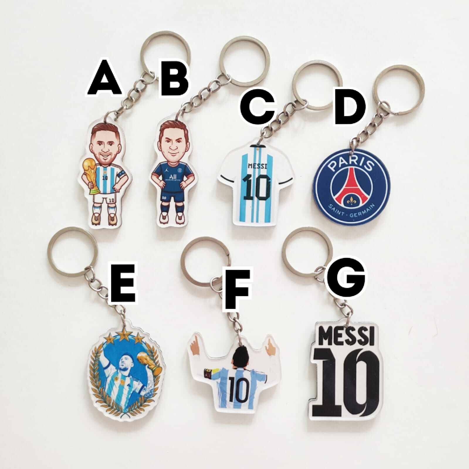 Keychain Lionel Messi Argentina Paris Saint Germain FC PSG Football ...