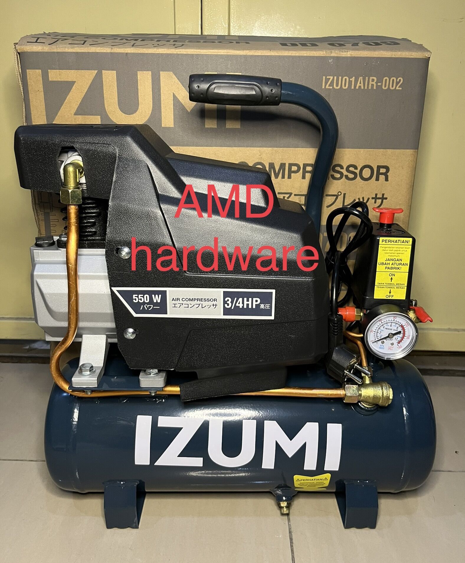 IZUMI DD0709 Kompresor Angin Listrik 3/4 HP DM0709 Original Japan Air ...