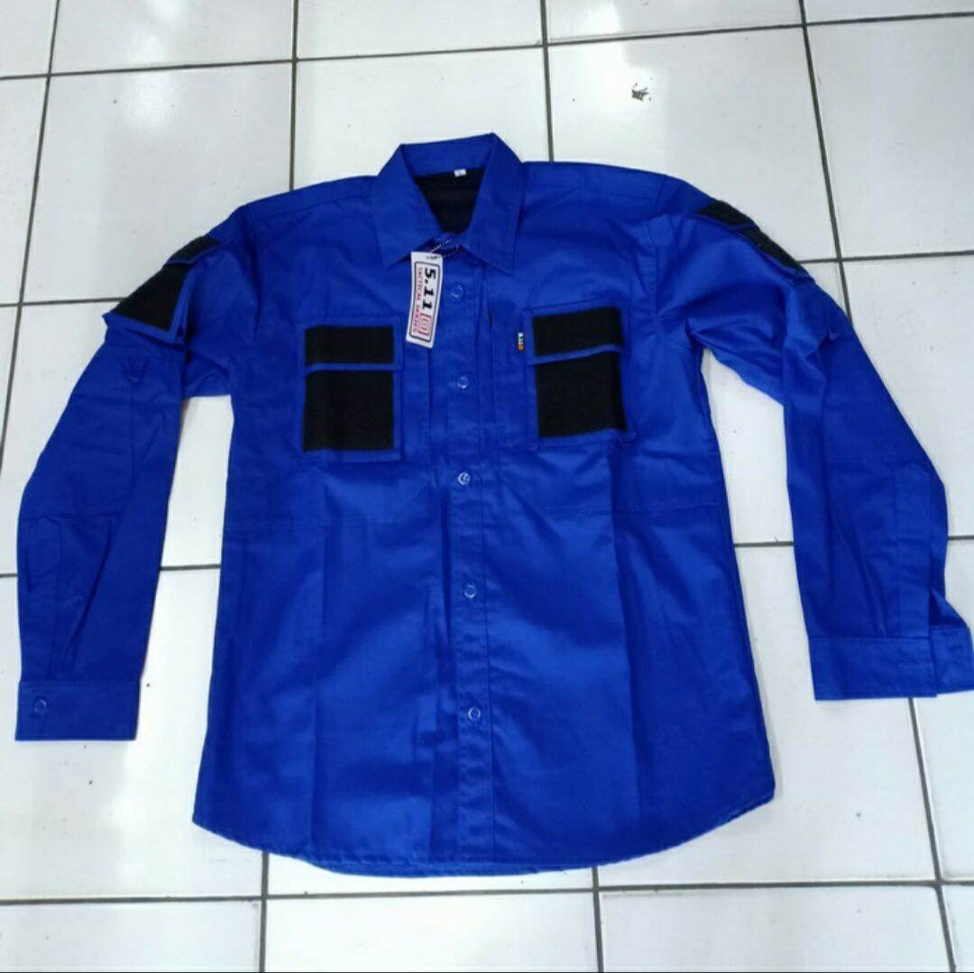 Kemeja Tactical Biru/Baju Biru Lapangan | Lazada Indonesia