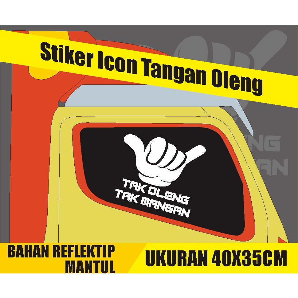 stiker cutting logo tangan oleng | Lazada Indonesia