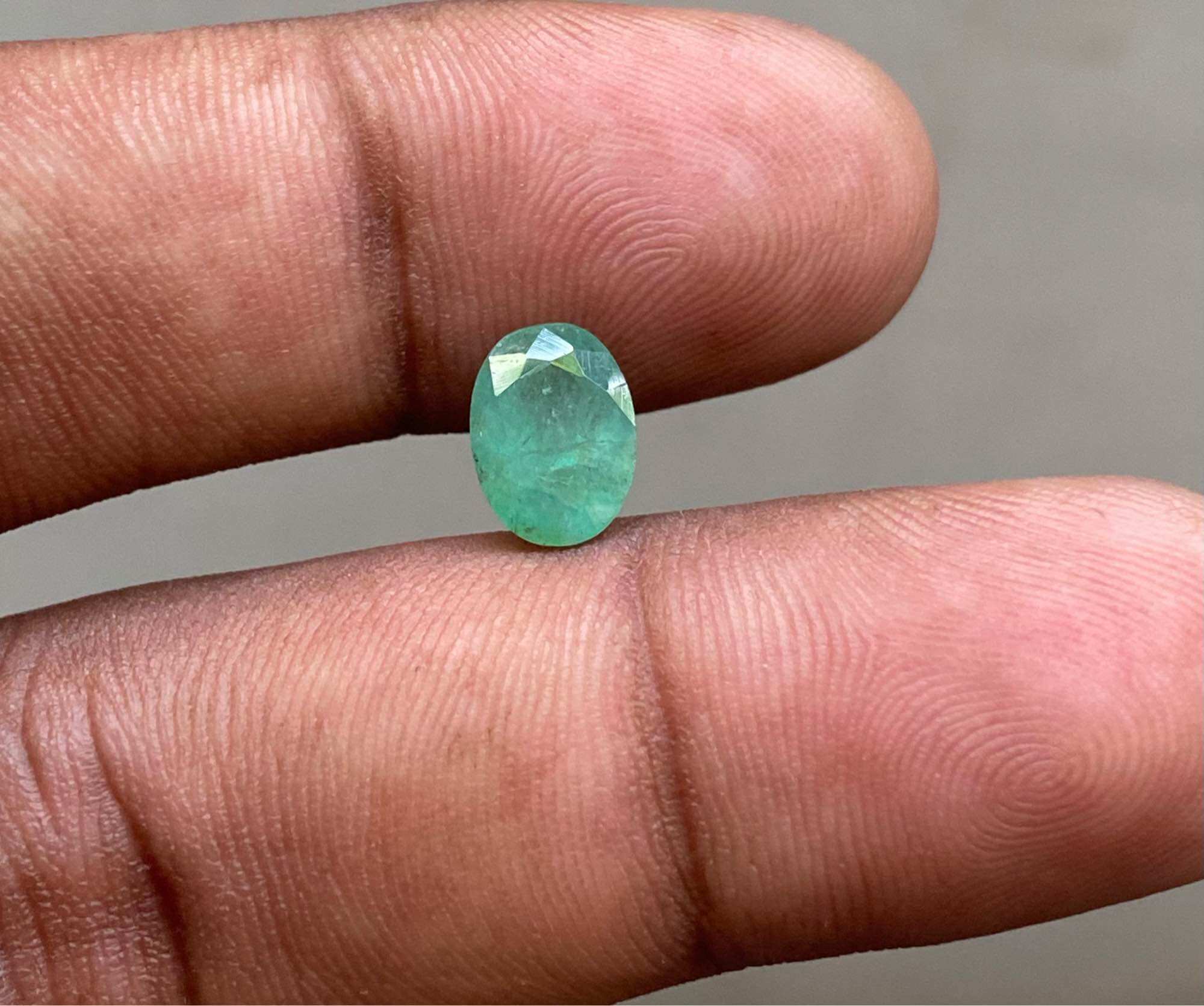 Natural Emerald beryl Jamrud Asli Batu Zamrud Dim 9x6.5x4.5 CT 1.80 ...