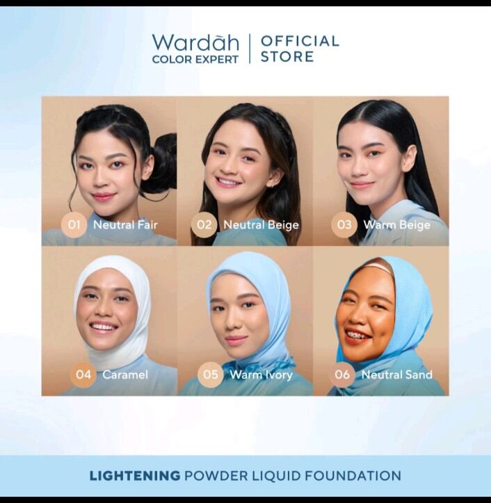Wardah Lightening Liquid Foundation 25ml-Base Makeup Skin-Like to Hight ...