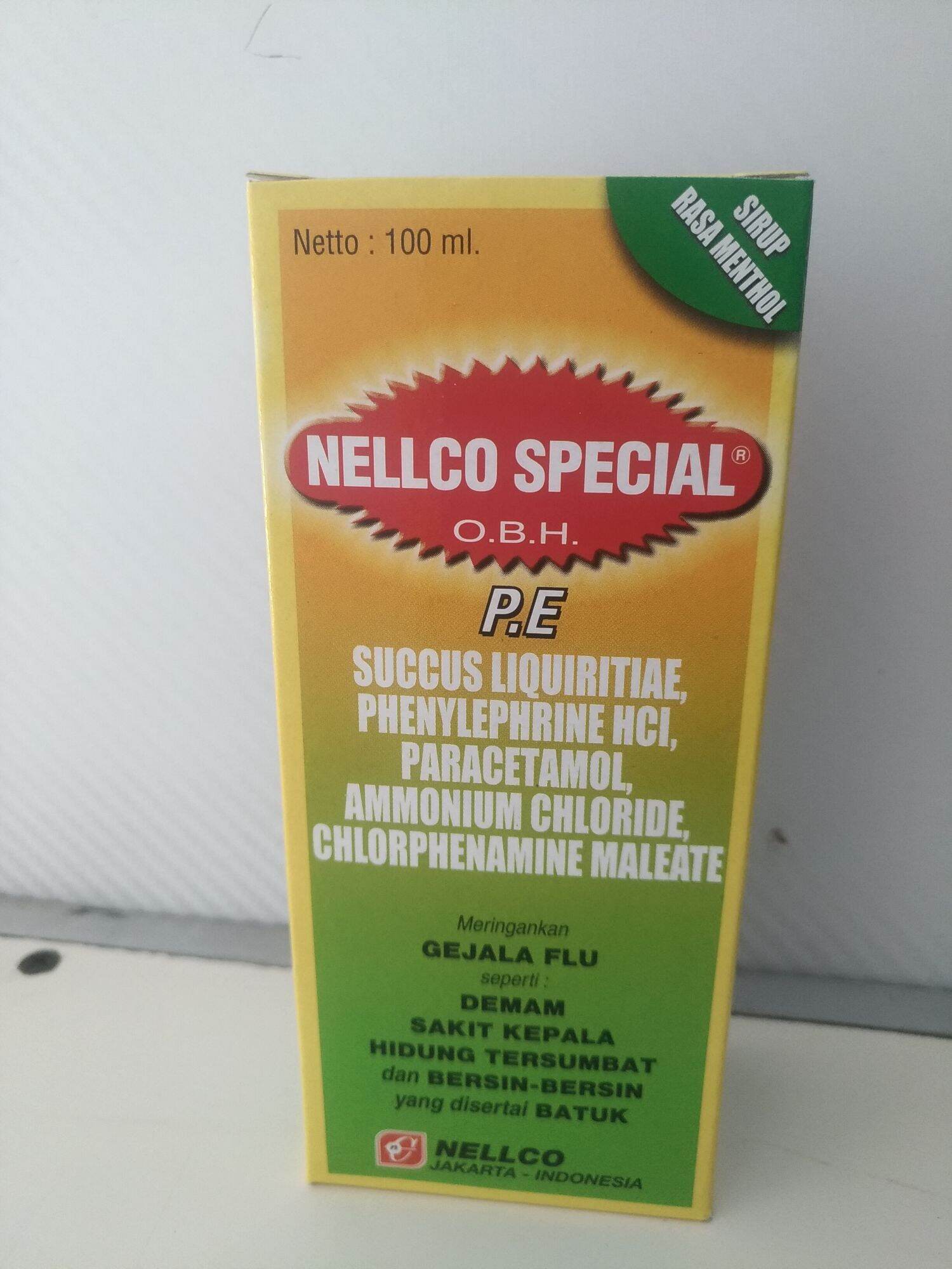 nelco nellco special OBH PE sirup 100ml rasa menthol mentol obat batuk ...