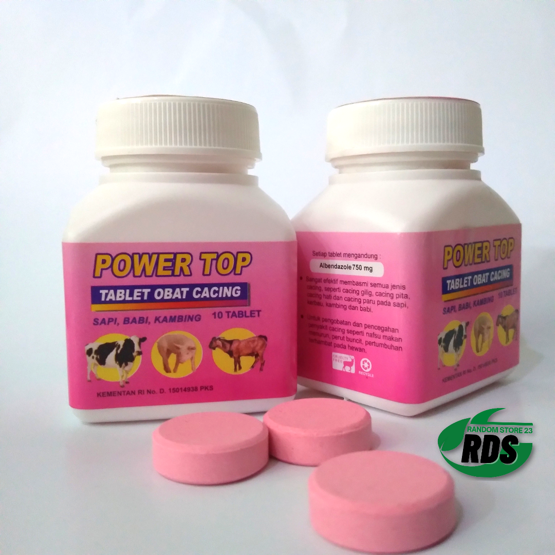 Power TOP obat cacing Tablet khusus kambing isi 10 tablet | Lazada ...