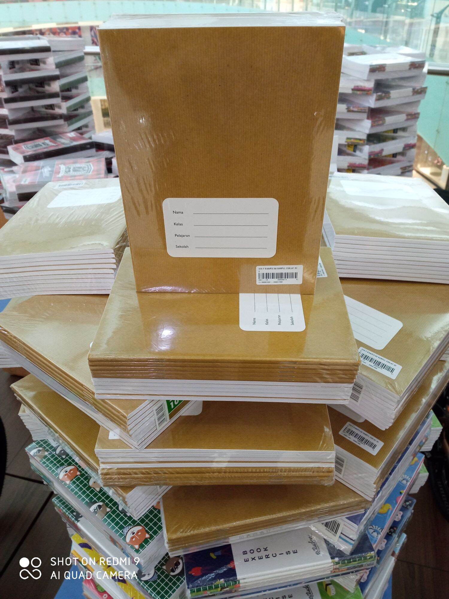 buku tulis sampul coklat kwarto isi 10 buku per buku 58 lembar | Lazada ...