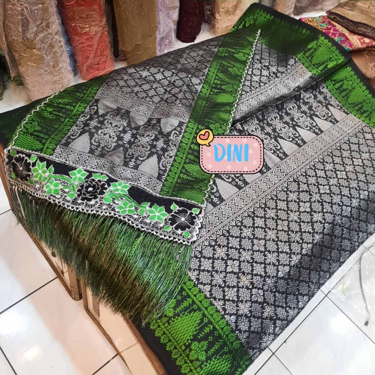 Set Kain + Selendang Songket Palembang Tembaga (WAJIB CHAT ADMIN ...