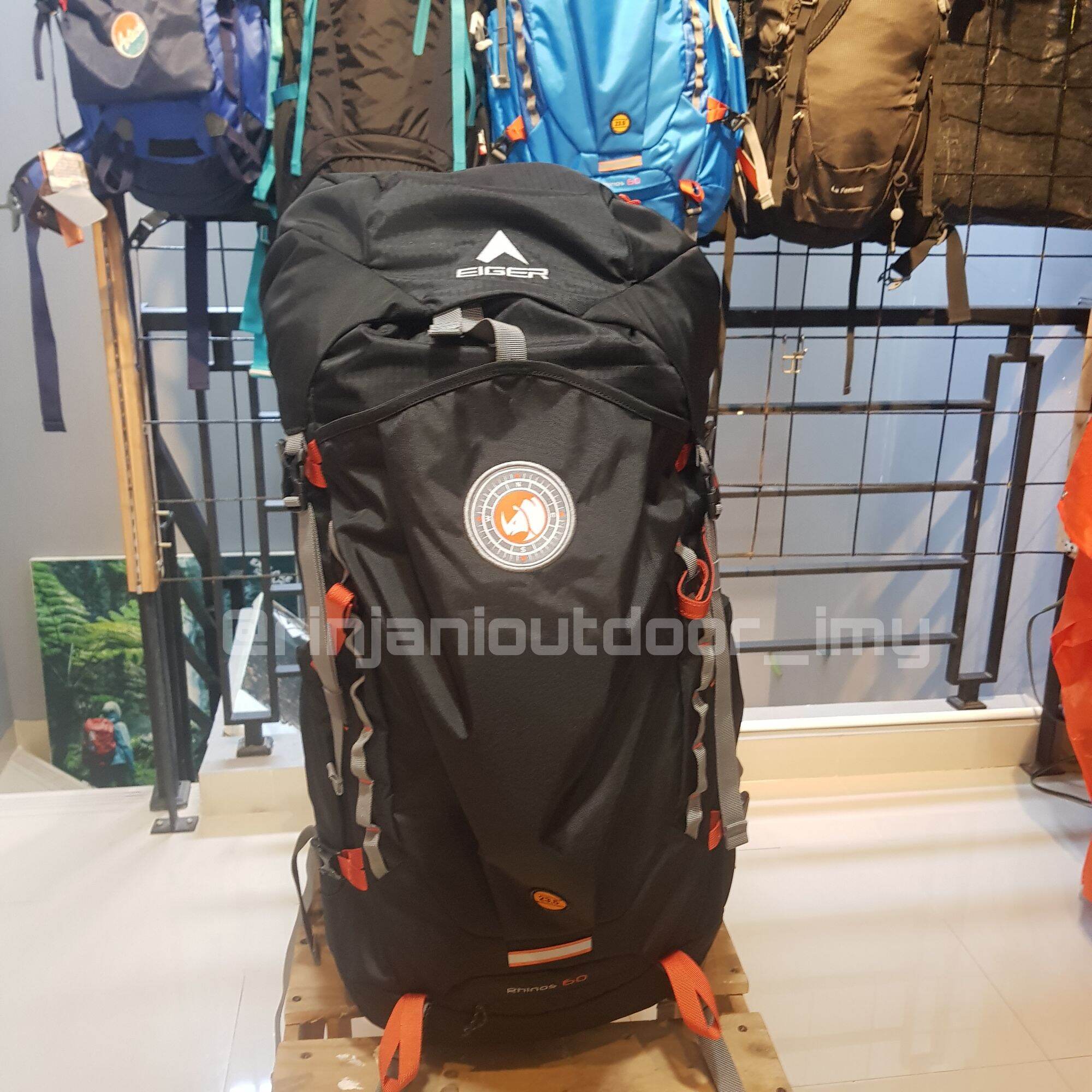 CARRIER EIGER RHINOS 60L ORIGINAL TAS GUNUNG EIGER RHINOS 60L BACKPACK ...