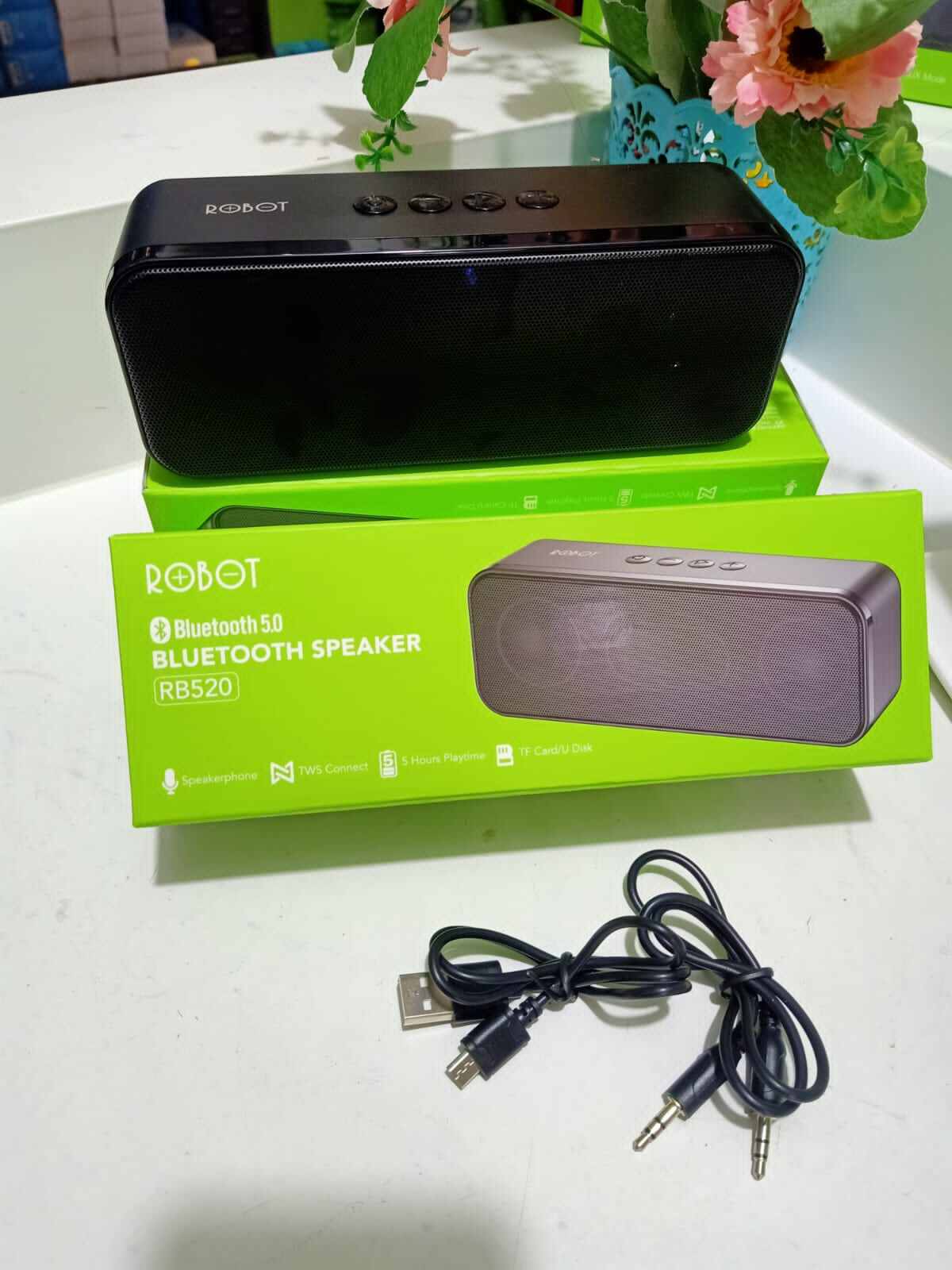 ROBOT🌟 Bluetooth speaker RB520 SUPER BASS⚡ BLACK | Lazada Indonesia