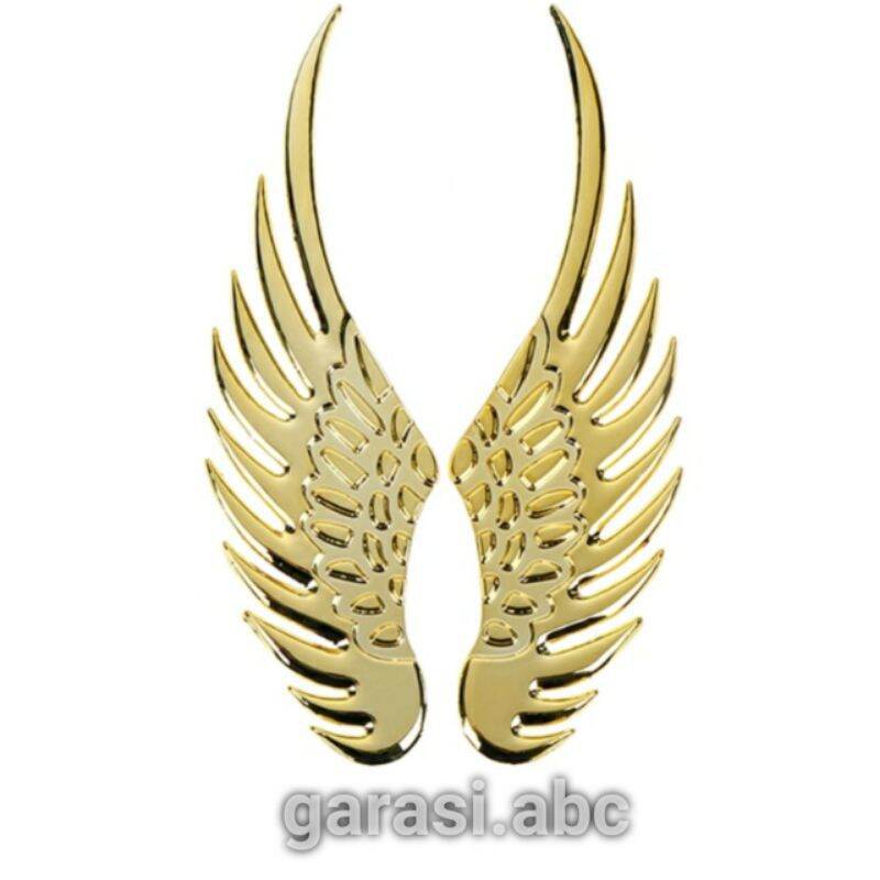 Stiker Emblem Badge Body Sayap Wing Timbul 3D Sticker Logo Krom Chrome ...
