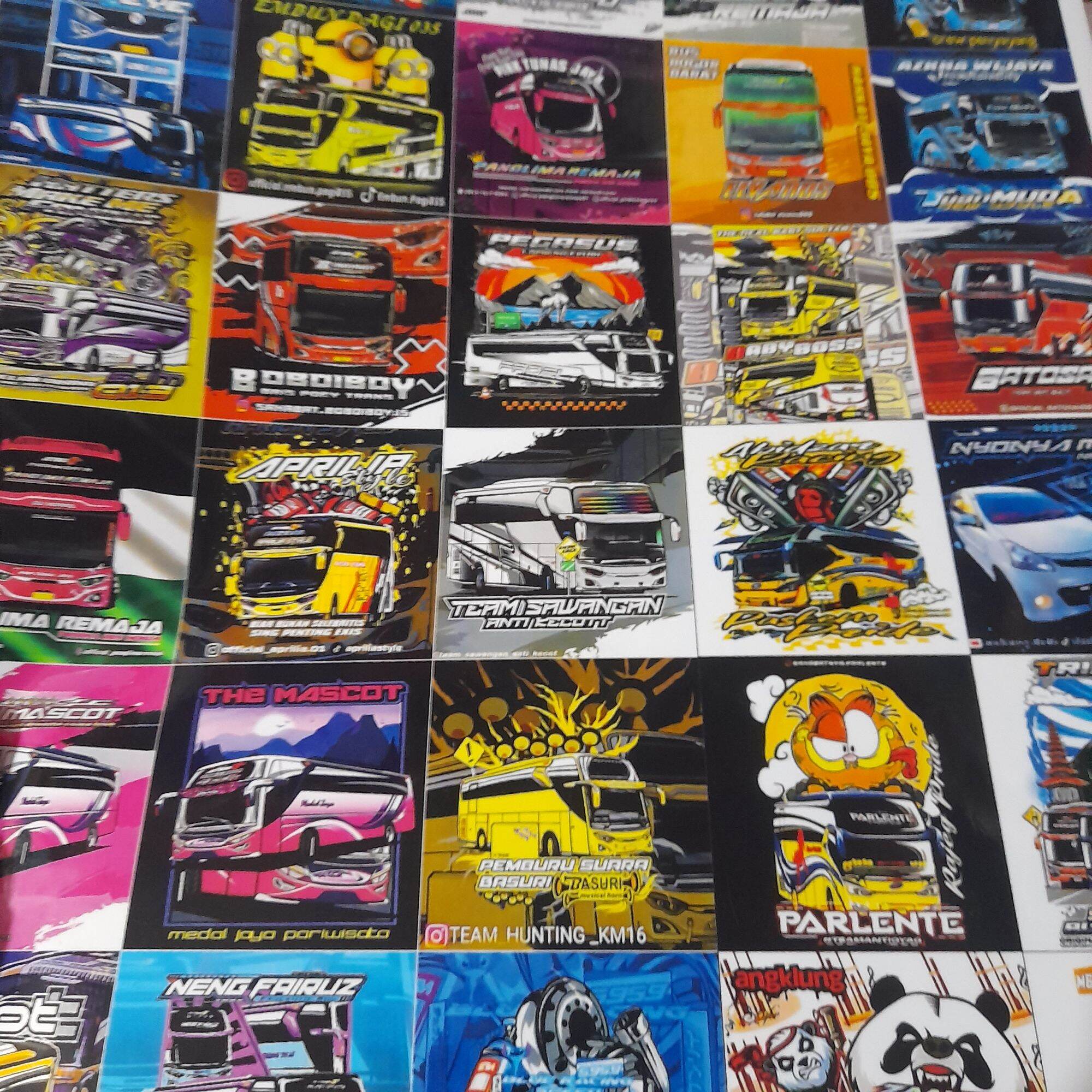 STIKER BUS BASURI DITDIM KOTAK ORIGINAL ANTI AIR / STIKER BUS BASURI ...