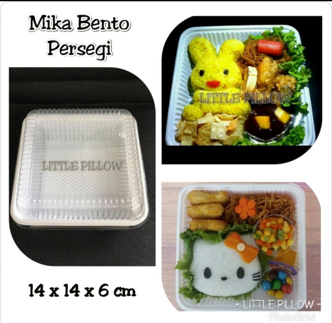 (ISI 25PCS) BENTO POLOS - Mika Bento Tanpa Sekat - Kotak Nasi - Lunch ...
