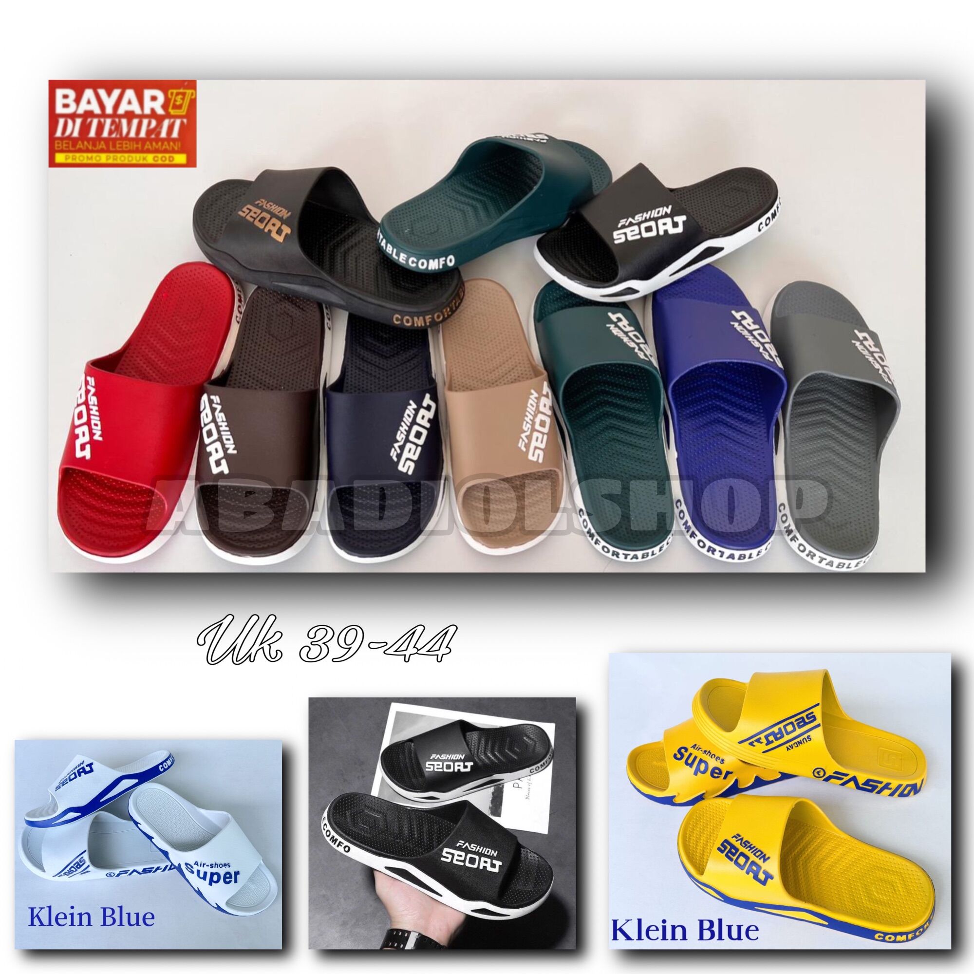 TERBARU-SANDAL SLIP ON PRIA DEWASA / SANDAL SPORT SANTAI / SANDAL SELOP ...