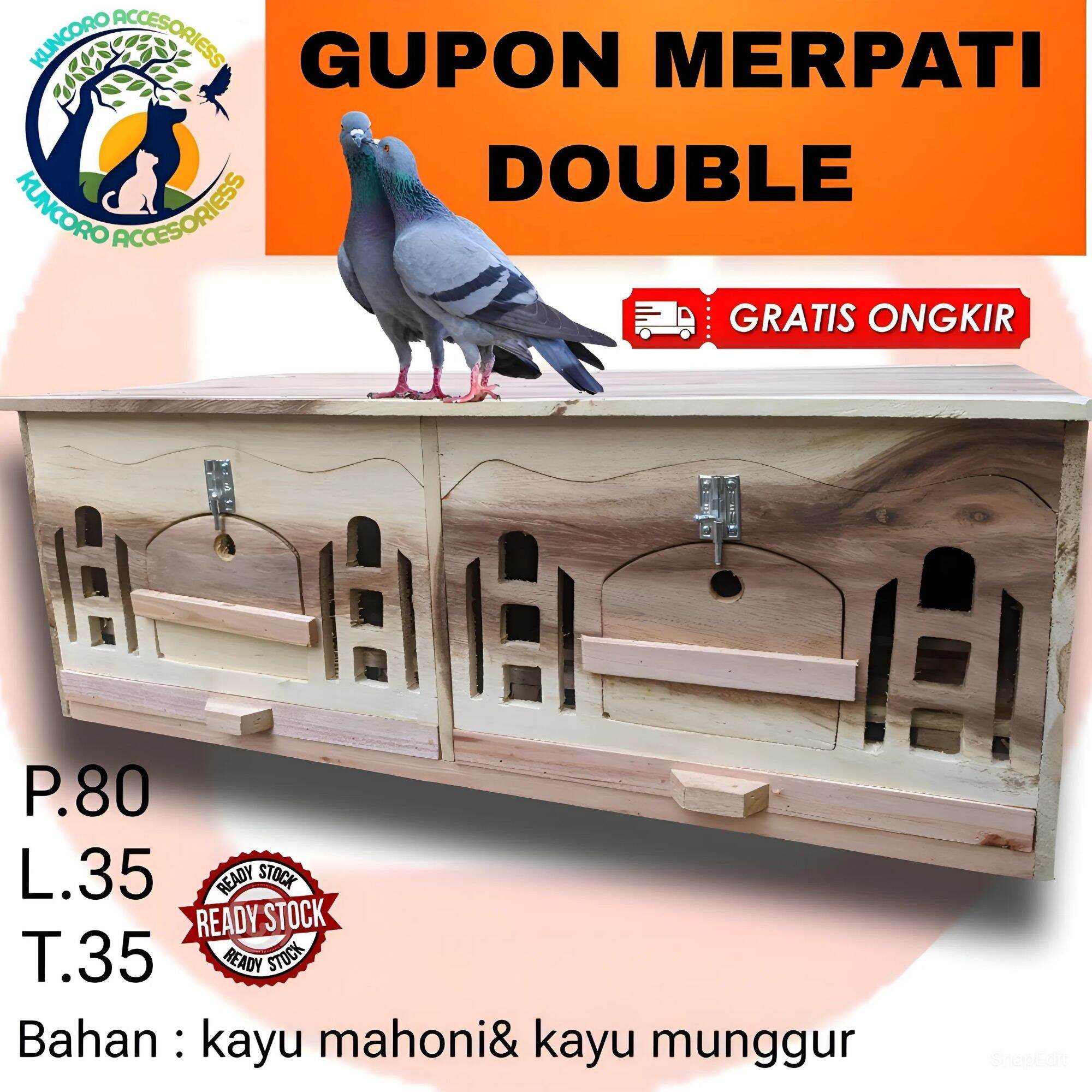 KANDANG MERPATI MODEL DOUBLE SEKAT PAGUPON MERPATI DUA KANDANG | Lazada ...