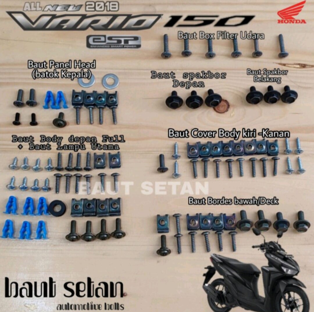baut fullset body vario 150 all new/baut lengkap set body vario all new ...
