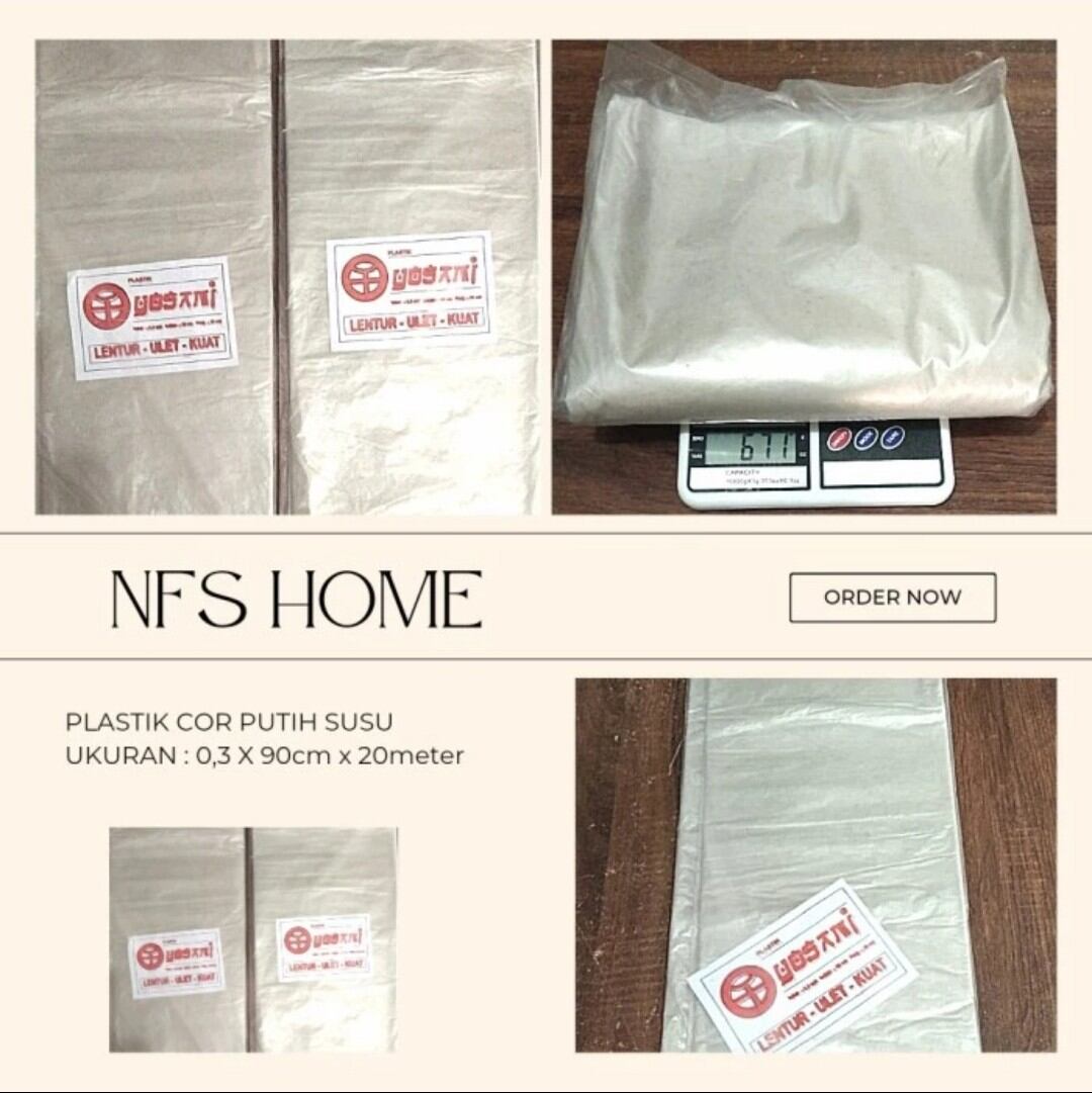 Plastik Cor Putih Butek Lebar 90cm Panjang 20mtr | Lazada Indonesia