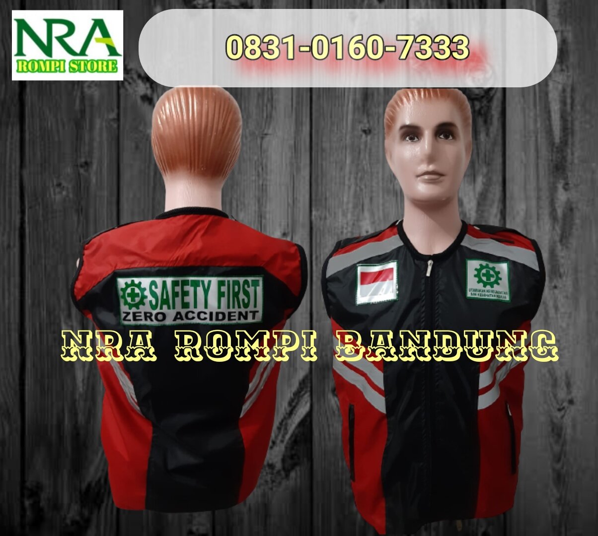 Rompi hse, rompi safety, rompi merah, safety first, k3, rompi merah ...