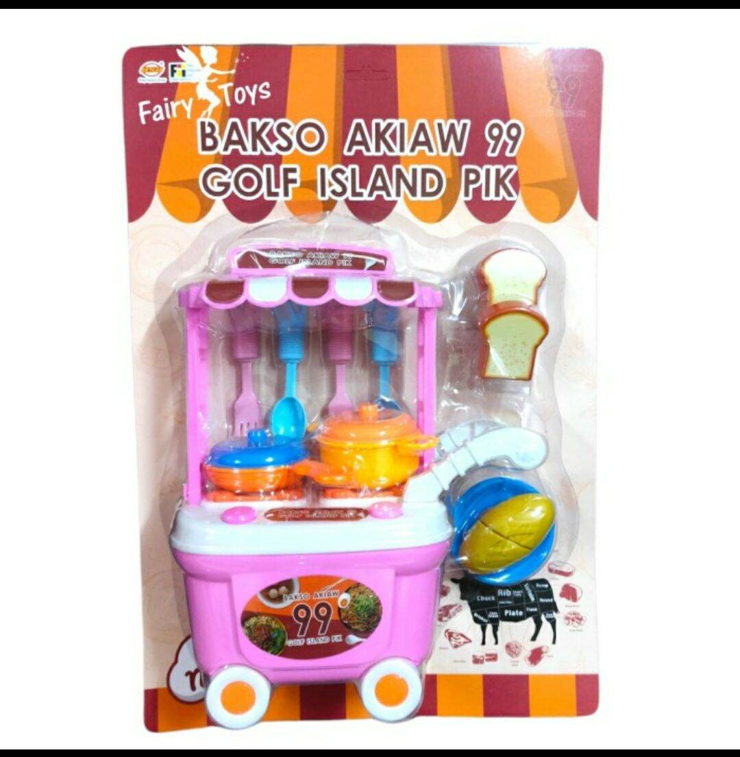 Mainan Gerobak Bakso Dorong - Abang Bakso - Abang bakso | Lazada Indonesia