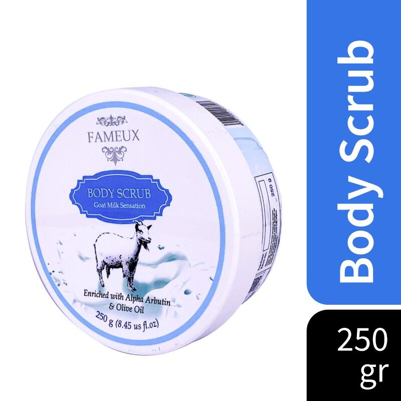 Fameux Whitening Body Scrub Goat Milk 230gr (Lulur Badan) | Lazada ...
