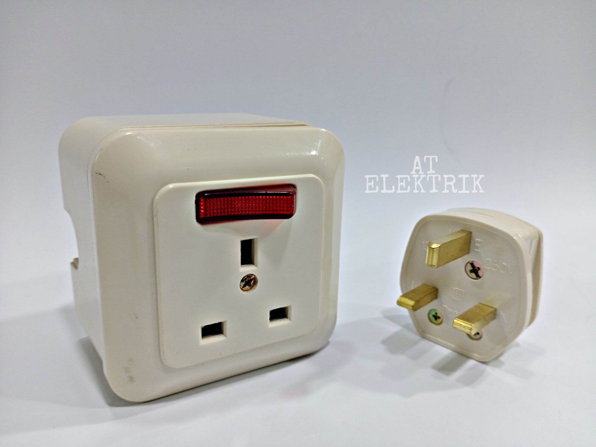 ( 1 Set )Stop Kontak AC Broco Gracio Cream / Rumah Colokan Buat Ac ...