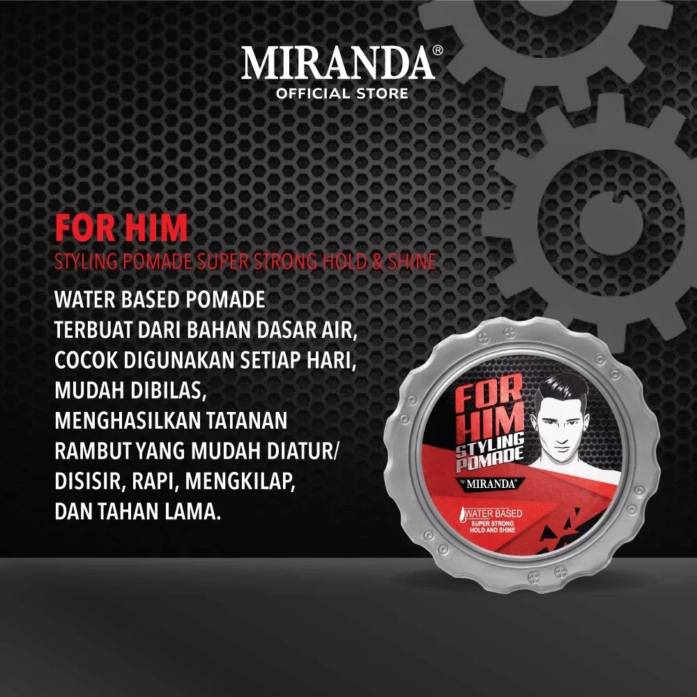 MIRANDA For Him Styling Pomade Water Based 100g | Lazada Indonesia