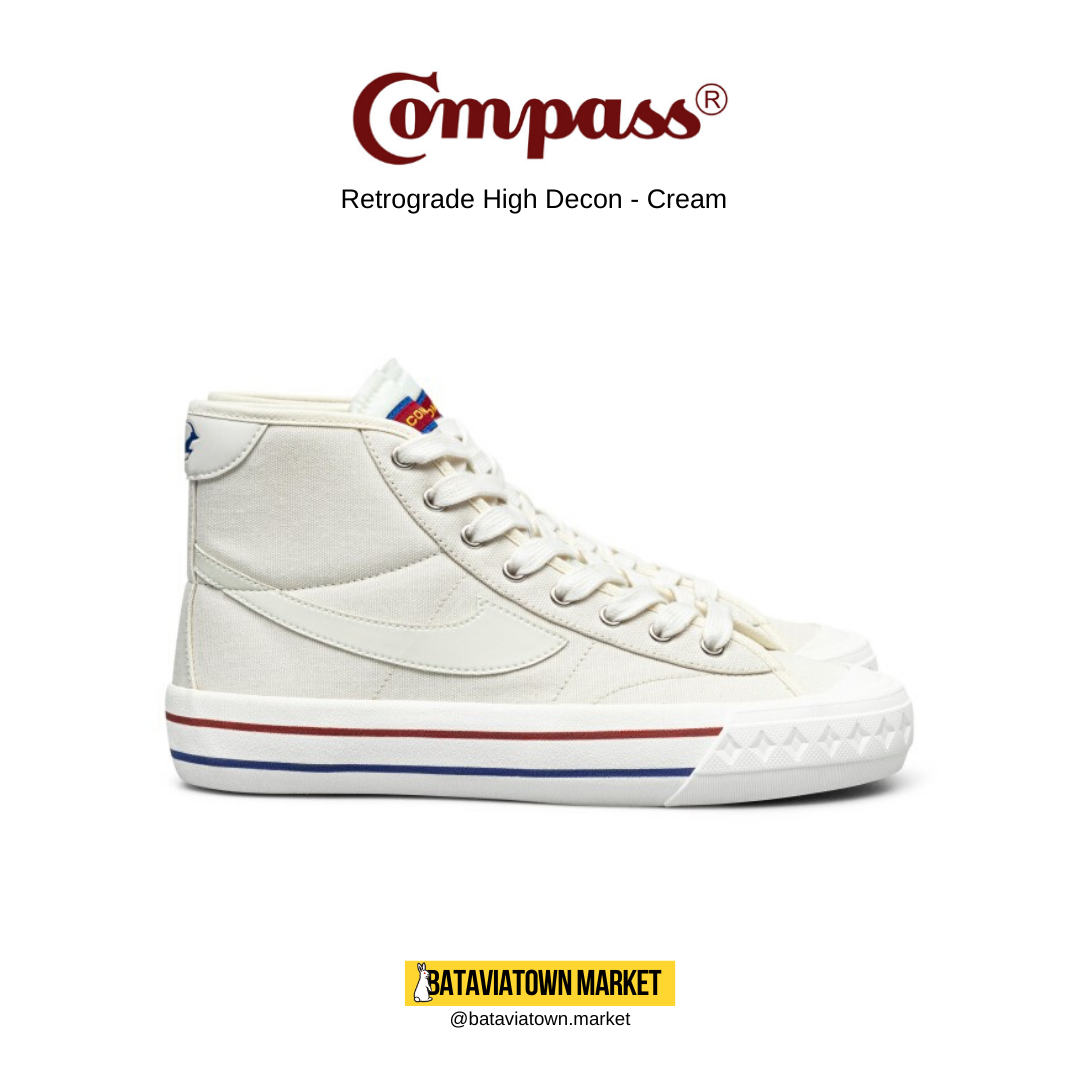 [Official Product] Sepatu Compass Retrograde High Decon - Cream ...