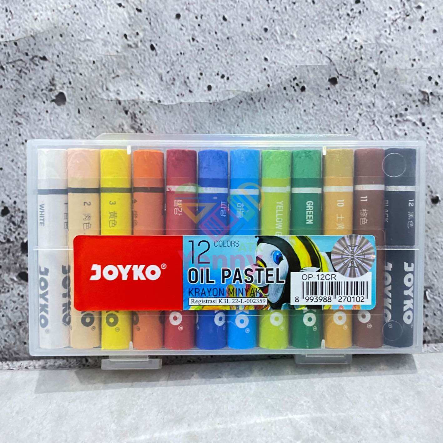 Joyko Krayon Minyak Mini 1 Set 12 Warna | Joyko Oil Pastel 12 Warna (OP ...