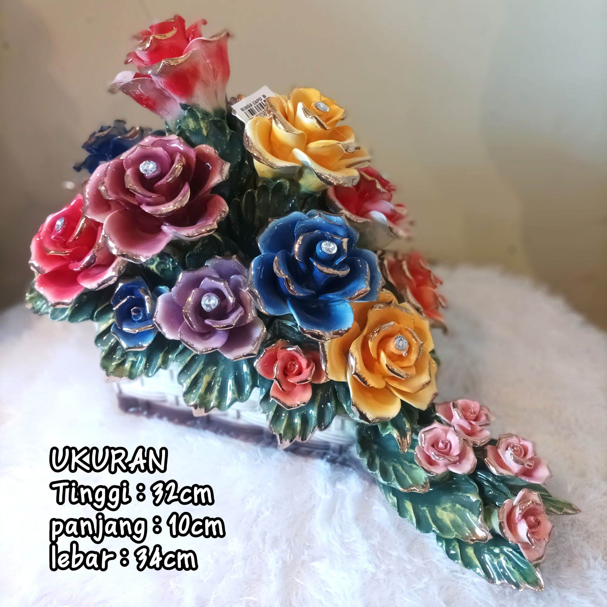 pajangan bunga / bunga hias / bunga keramik / bunga capodimonte / bunga ...